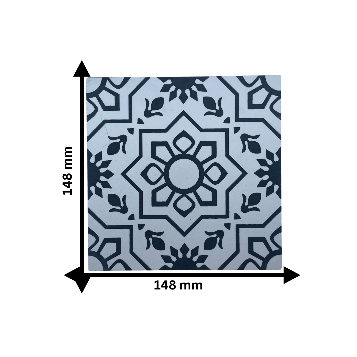 Black & White Moroccan Pattern Tile