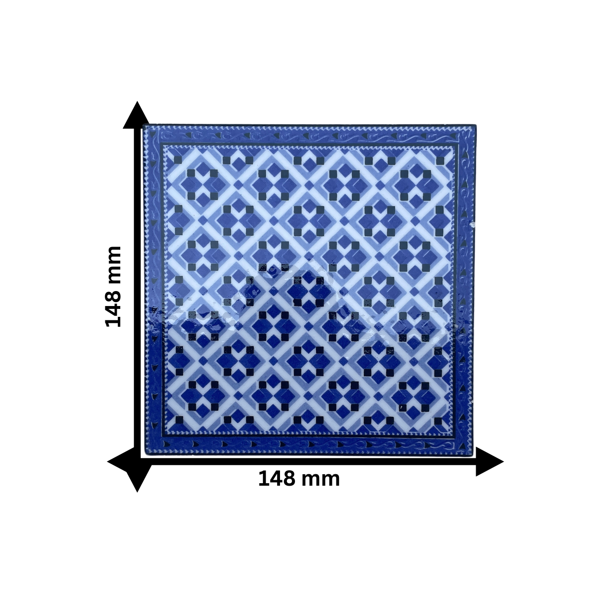 Hand Printed pattern 137 148x148 mm Gloss
