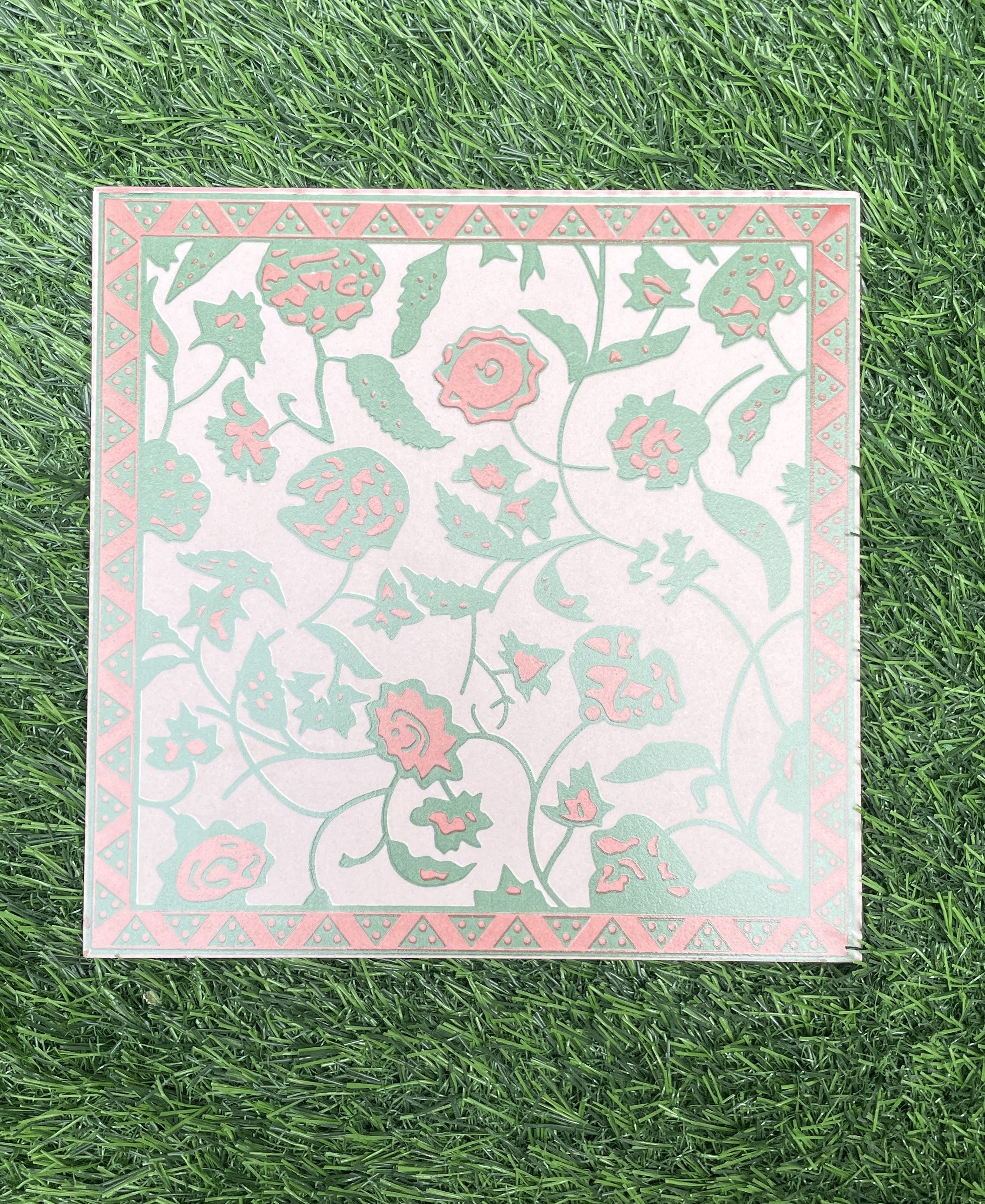 Hand Printed pattern 108 200x200 mm Matt