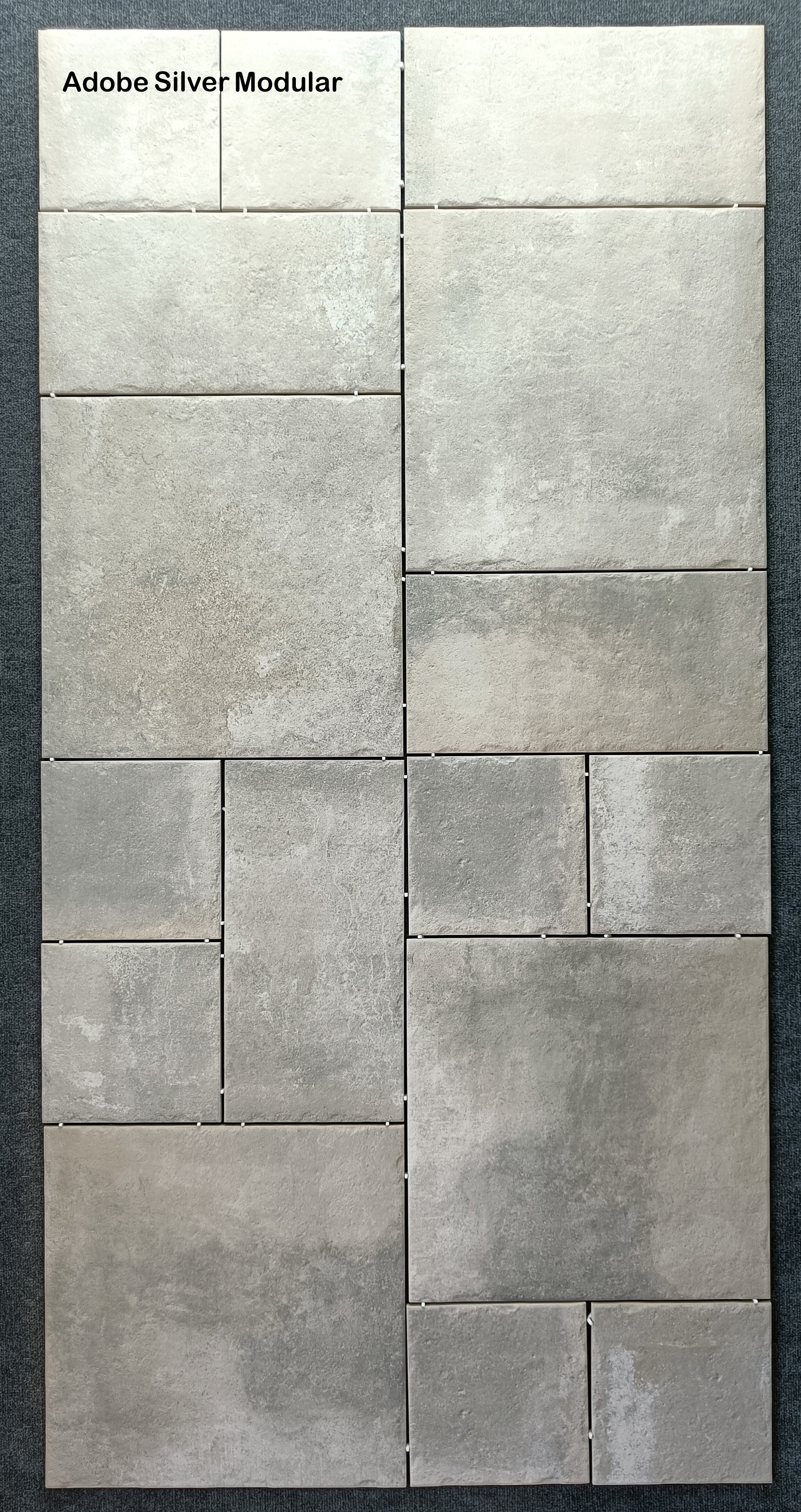 Adobe silver 1000x1000 mm Rustic Matt